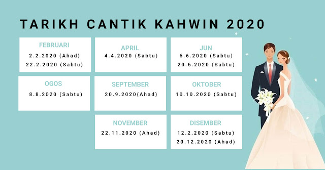12 Tarikh Cantik Untuk Kahwin 2020 Yang Jatuh Pada Hujung Minggu