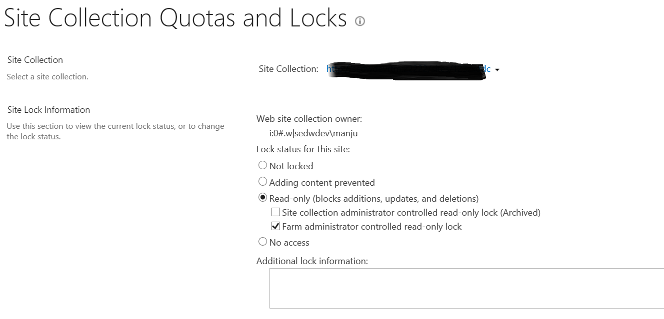 Sharepoint Unlock The Site Collection Using Powershell Or Readonly