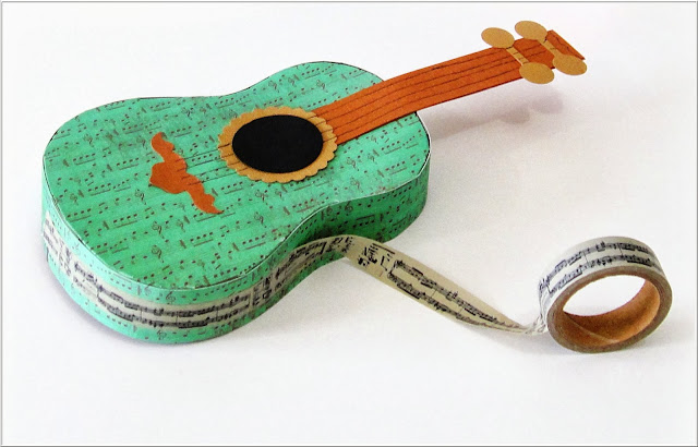 Eu Amo Artesanato: Violão de papel com molde