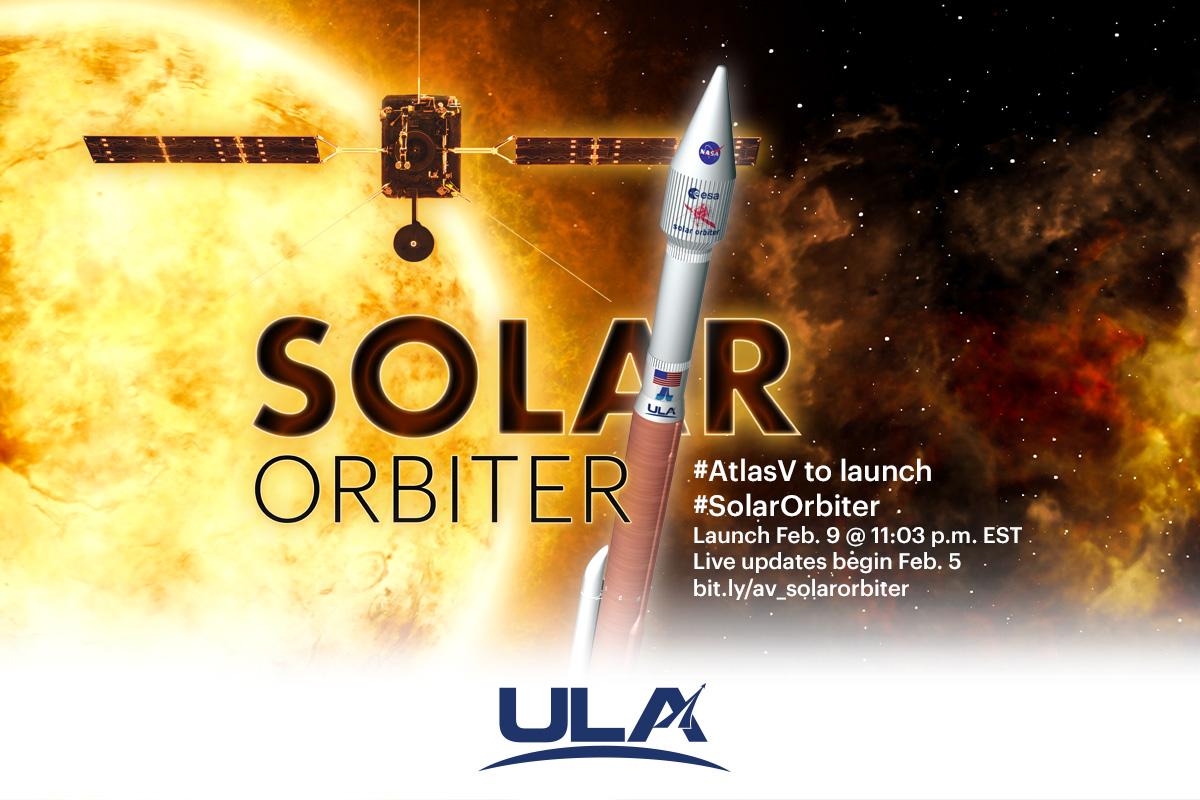 United Launch Alliance Set to Launch Solar Orbiter for NASA and ESA ...