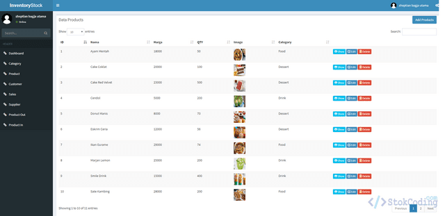 Aplikasi Inventory Stok Berbasis Web (Laravel) – StokCoding.com