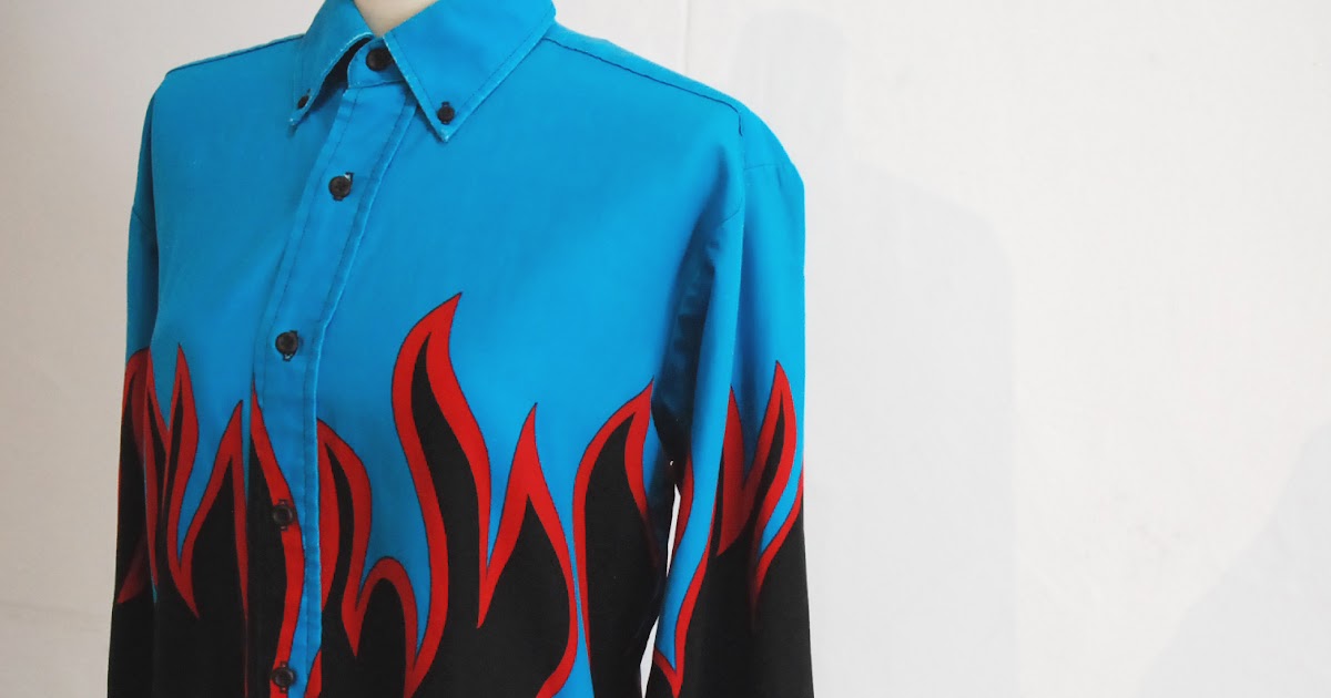 QLOZET NEWS: FIRE PATTERN L/S SHIRT