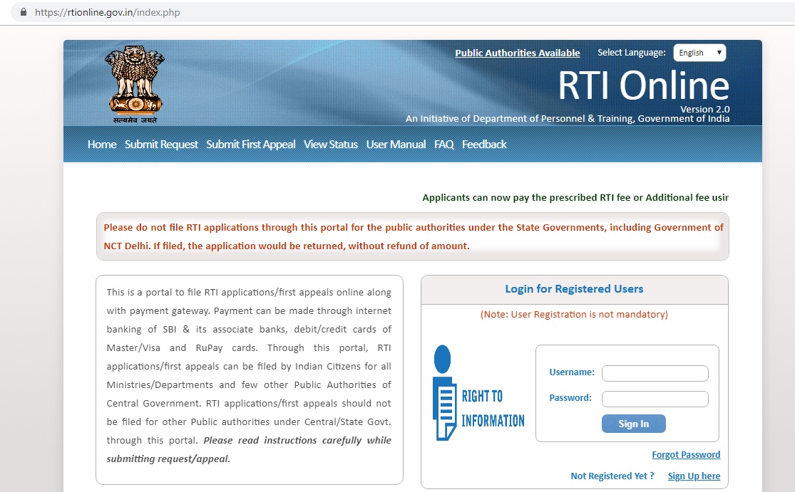 BPEA TELANGANA: RTI applications/first appeals online along with ...