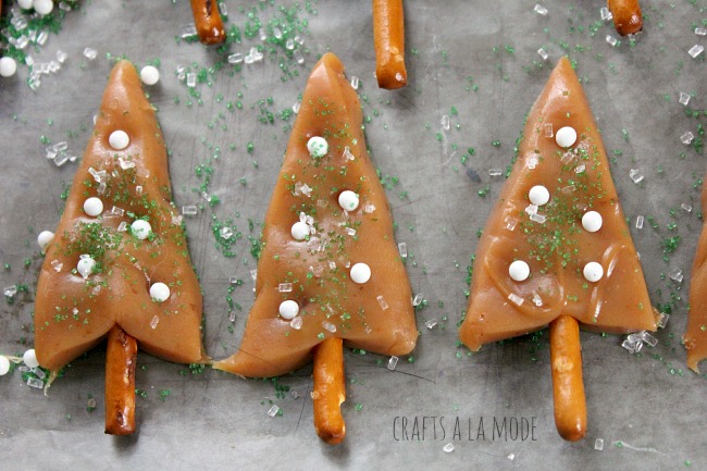 Caramel Christmas Trees - Crafts a la mode
