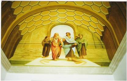 Carvalho Pereira: Filósofos Aristóteles e Platão em "A escola de Atenas"