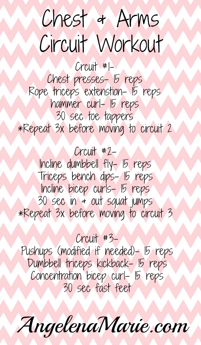 Coach Angelena Marie : Wild Workout Wednesday + Chest and Arms Circuit ...