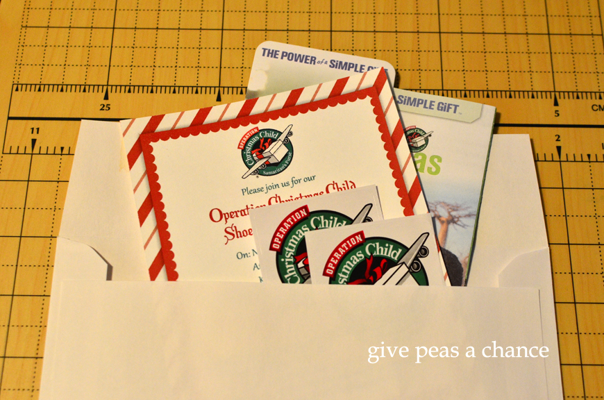 Give Peas a Chance: Operation Christmas Child Packing Party