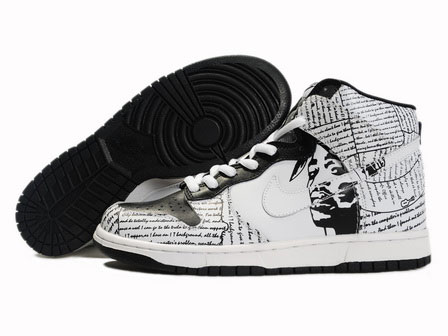 Nike SB Dunk Cartoon Shoes : Nike Dunks 2PAC Sneakers Tupac Amaru ...