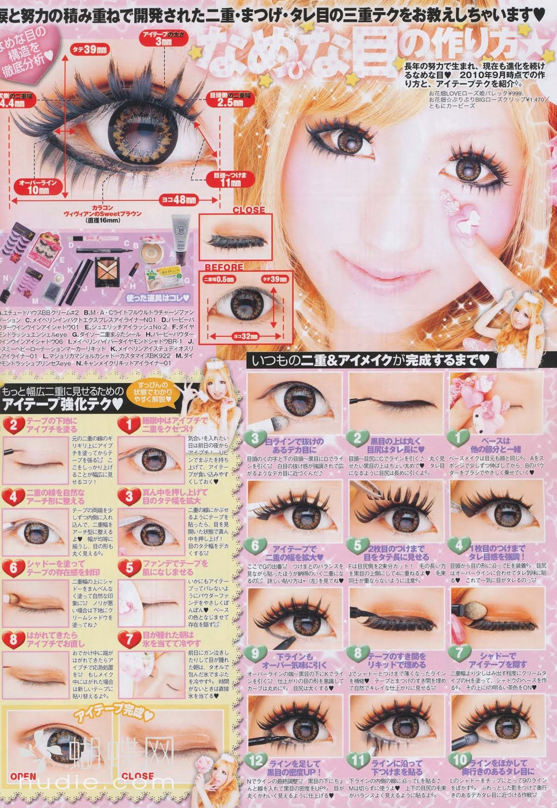 ...Tiptoe Through The Tulips...: GYARU MAKEUP TUTORIAL SPAM PART 2--20+PIC!