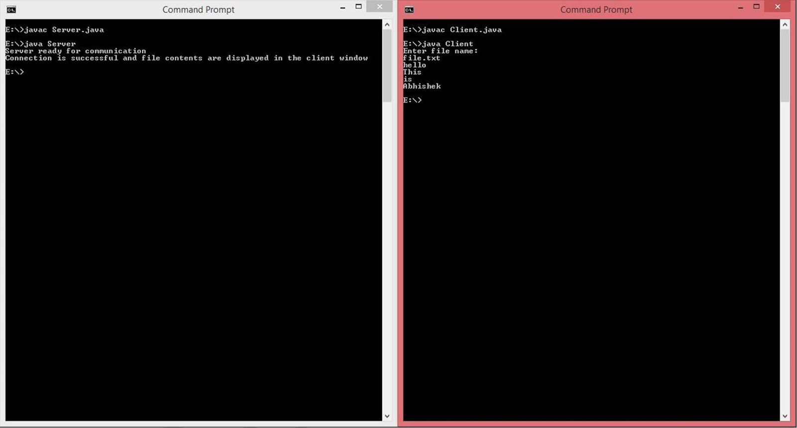 VTU CSE LABS: CN 9 - CLIENT & SERVER PROGRAM USING TCP