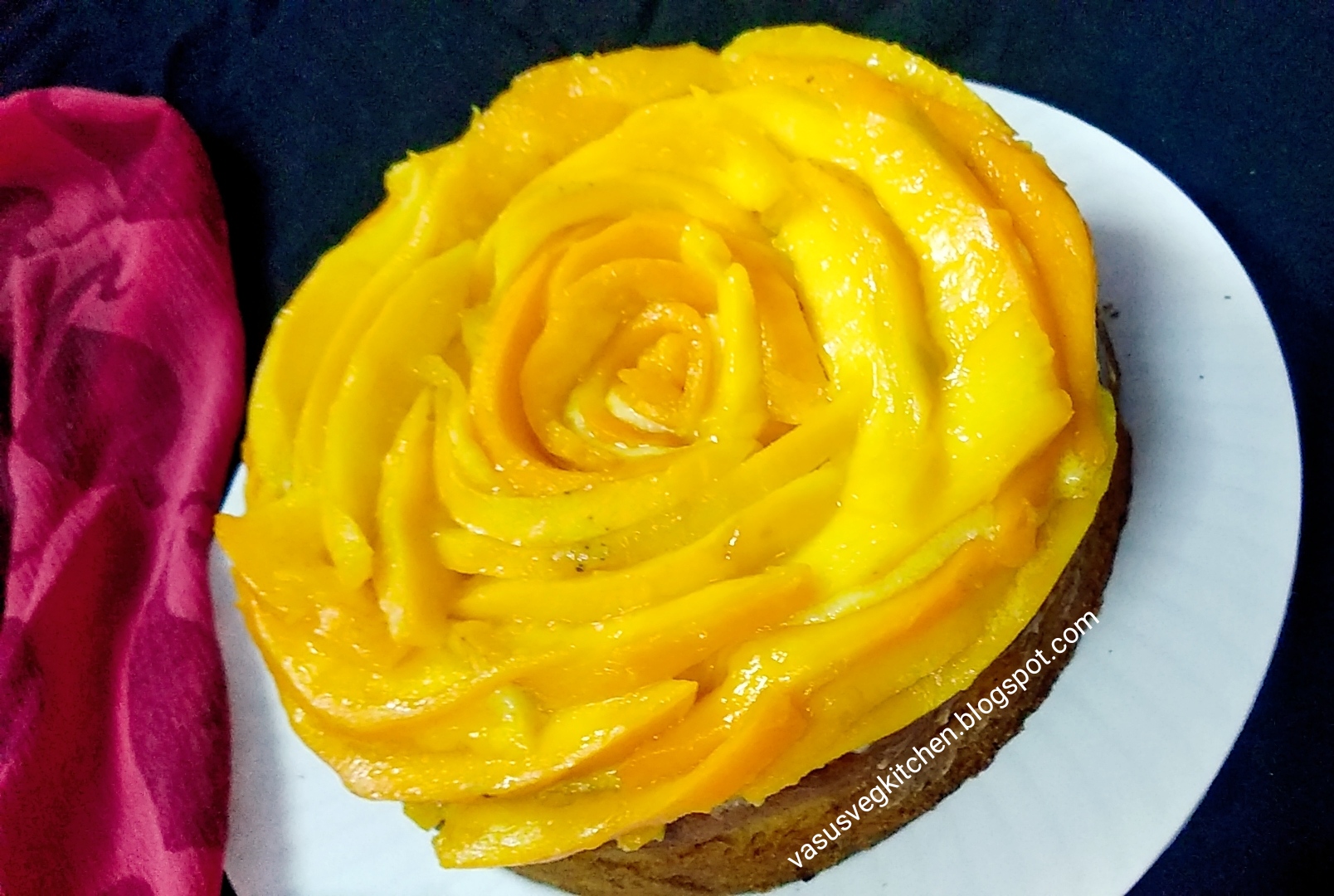 Vasusvegkitchen: Mango cake || Eggless Whole wheat flour mango cake ...