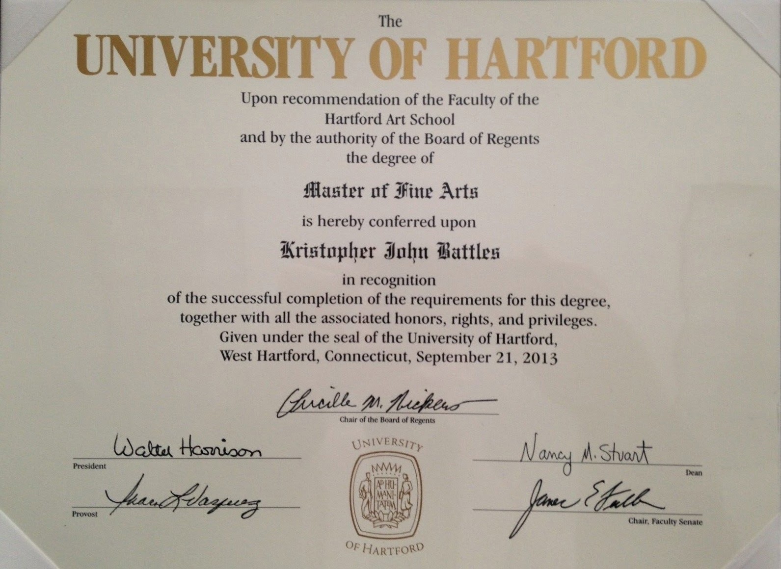 Sample Of A Master S Diploma