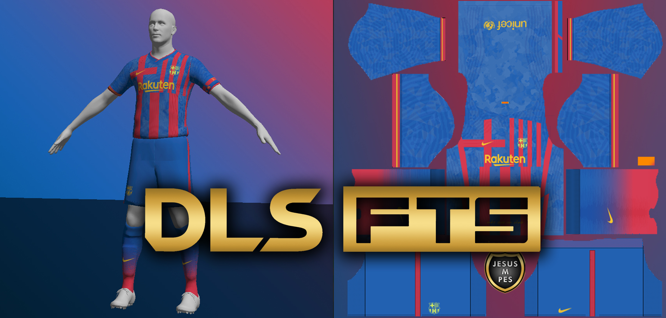 Kits FC Barcelona FANTASY Kit para DLS - FTS y PS4