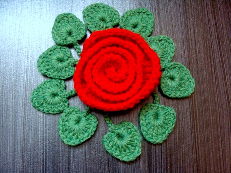 Accesorii croşetate de Mihaela Achiroaie: Frunze crosetate: 25.01.2014