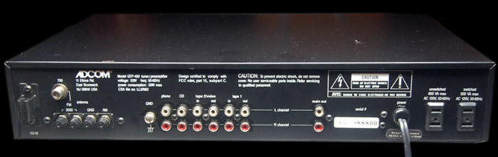 stereonomono - audio Hi Fi Compendium - 14 years on-line: Adcom GTP-400 ...