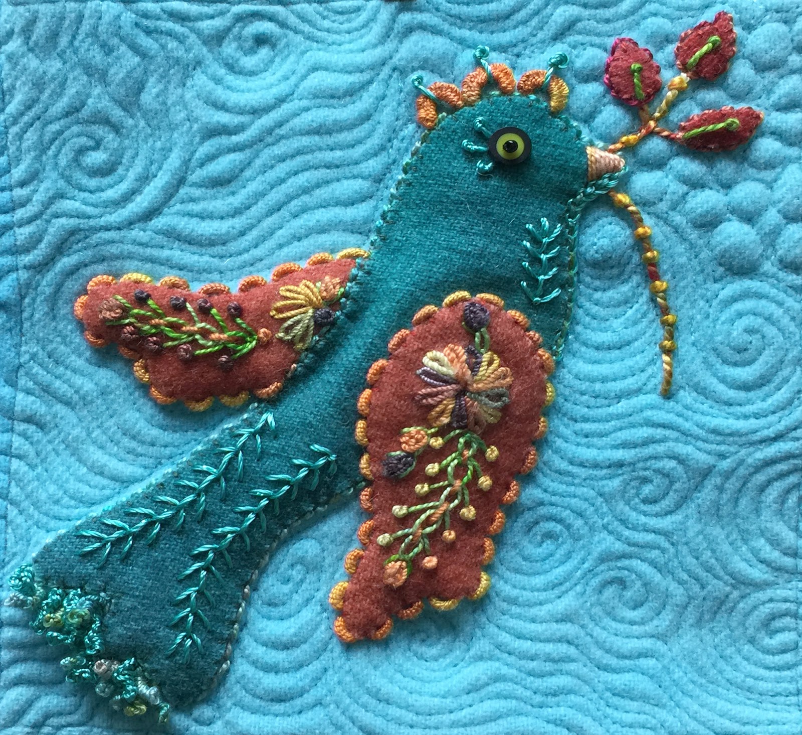 Kerry Stitch Designs: Solstice Dream Block 9 - Nest Building