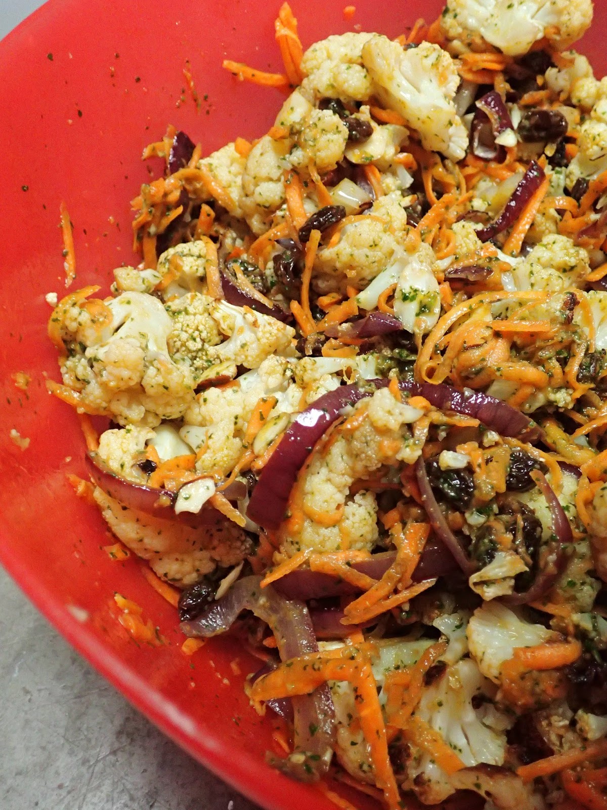 the gd kitchen: north african roasted cauliflower salad with chermoula