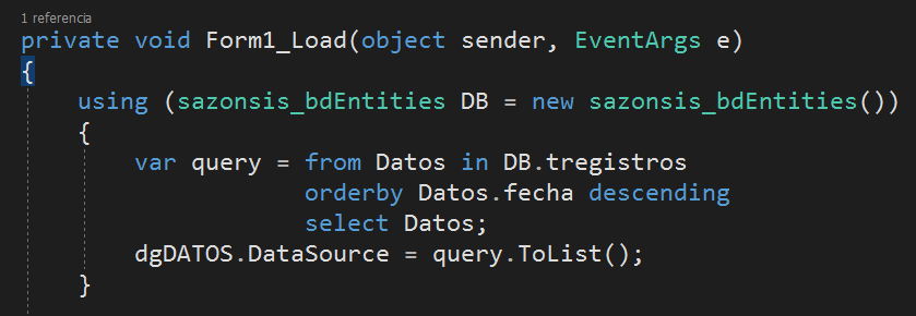 Conectarse a una base de datos en SQL Server con ADO.NET Entity Framework ~ {DAED_CODER}