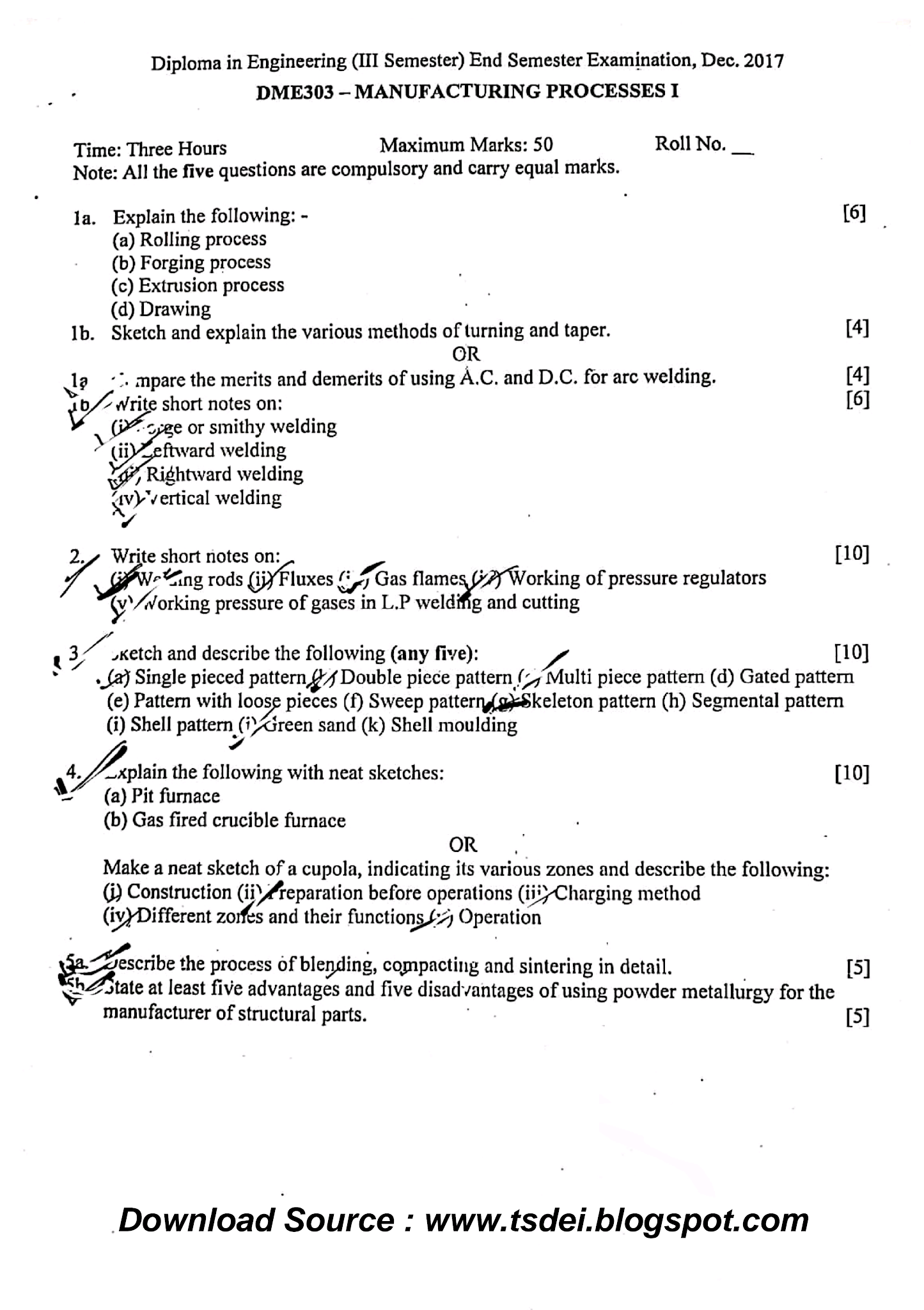 3rd SEMESTER END SEM PAPERS