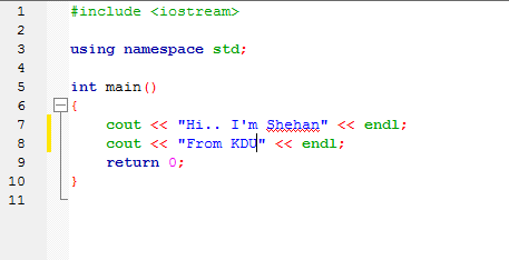 The first Program in C++. Using Code Blocks ~ CS Mentor
