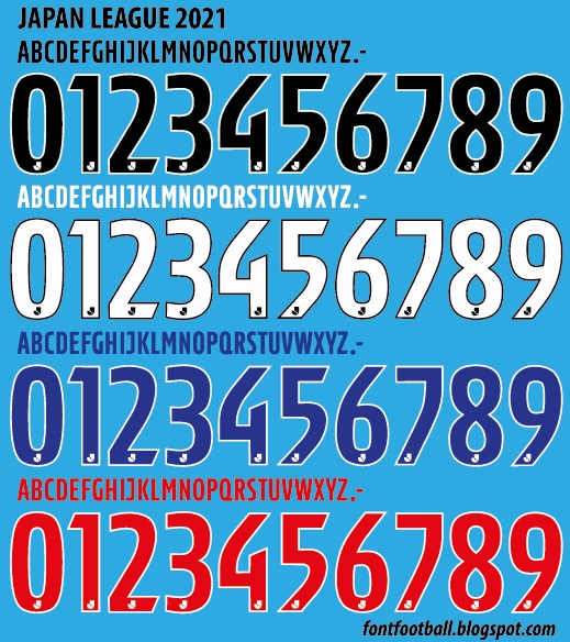 FONT FOOTBALL: Font Vector Japan League J1 2021 kit