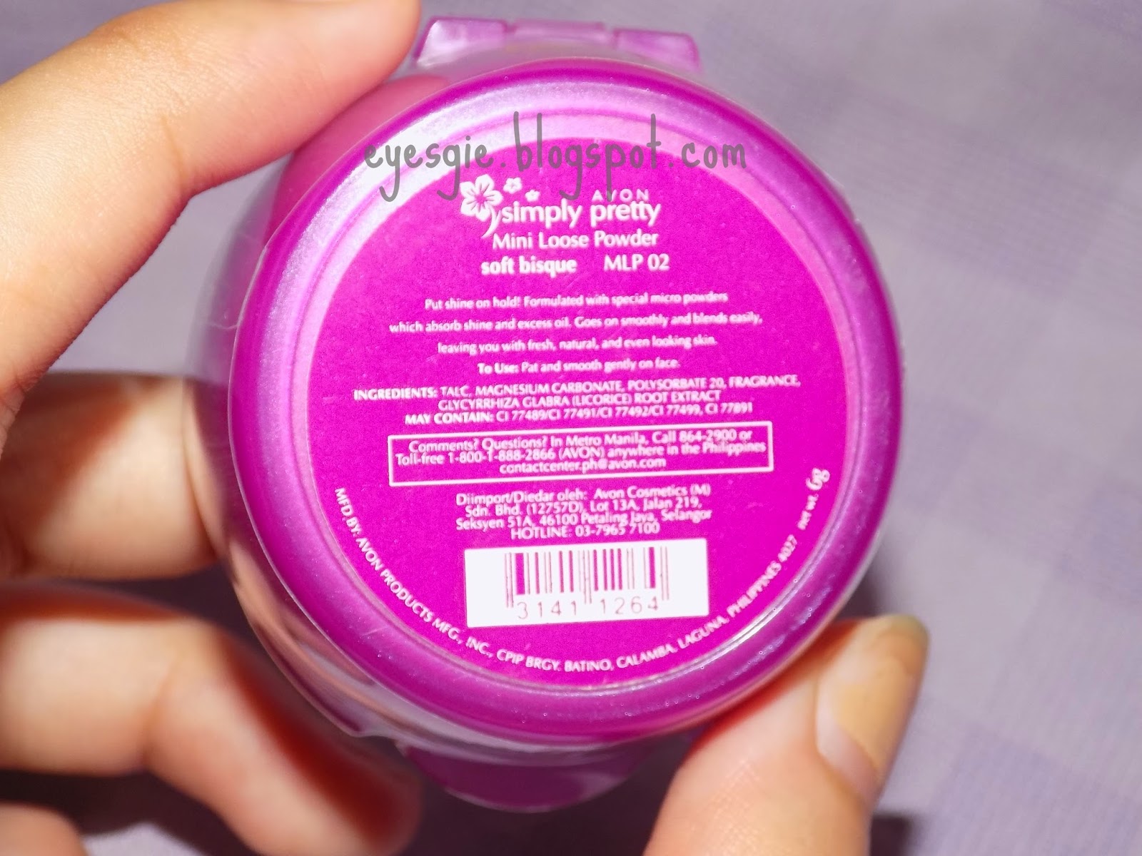 EY-ES-GIE by Sharleen Garcia: Avon Simply Pretty Mini Loose Powder Review