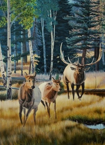 The Art of Peter Mathios: A Story from Elk Country (painting in progress)