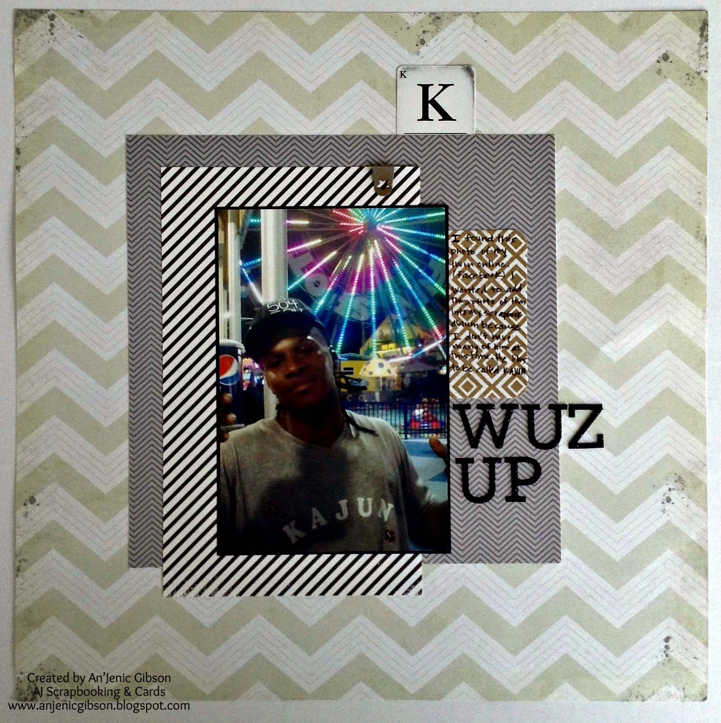National Scrapbook Day Layout: Wuz Up