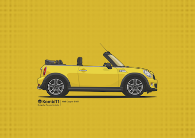 KombiT1: Mini Convertible S R57 Vector flat design
