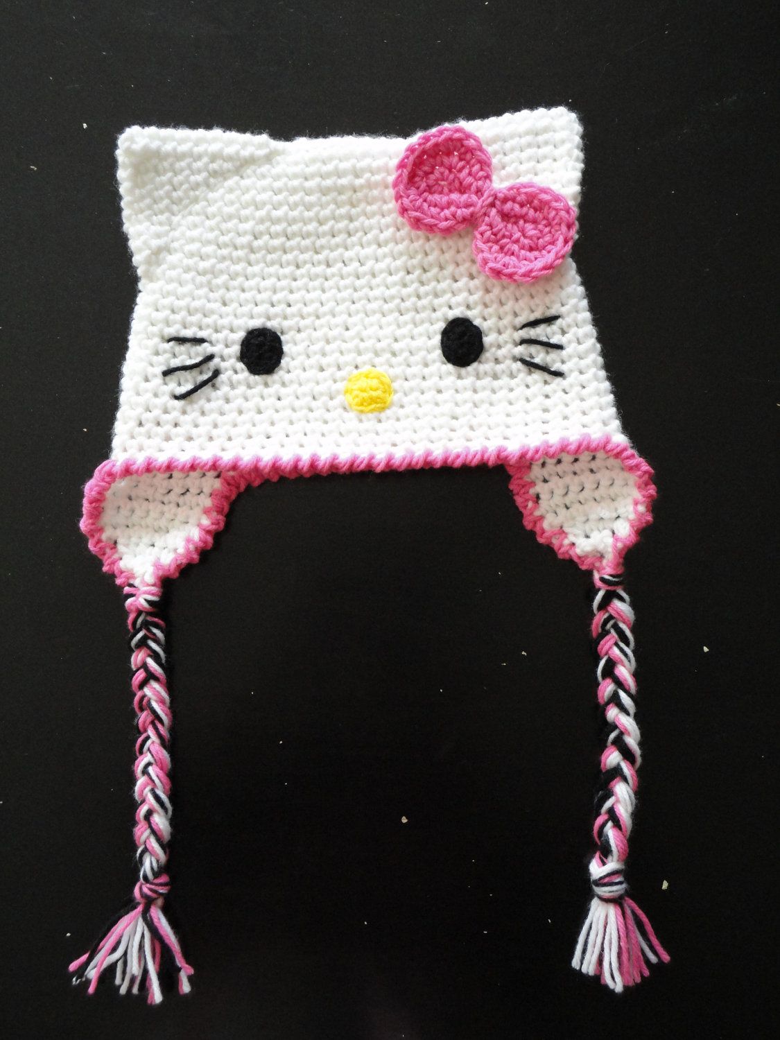 Crochet Baby Hello Kitty Hat Pattern - Ovie Media