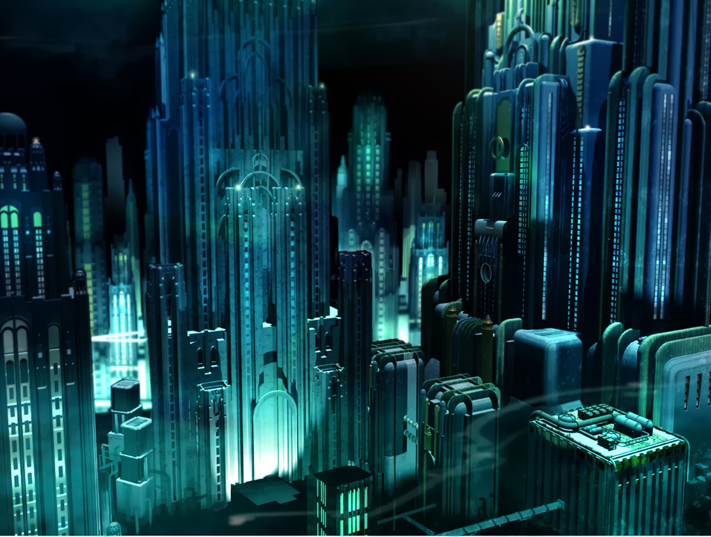 Jim Martin Concept Art: Bioshock Rapture City View