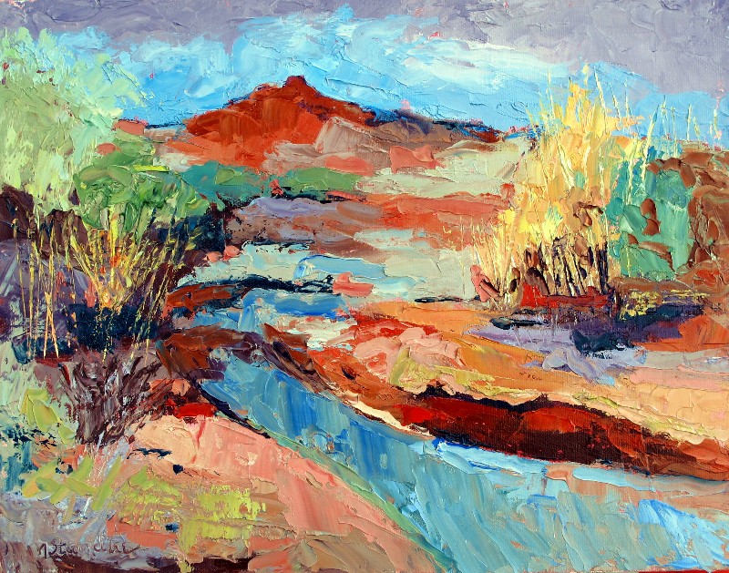 Nancy Standlee Fine Art: Texas Landscape, 12100, Oil Palette Knife ...