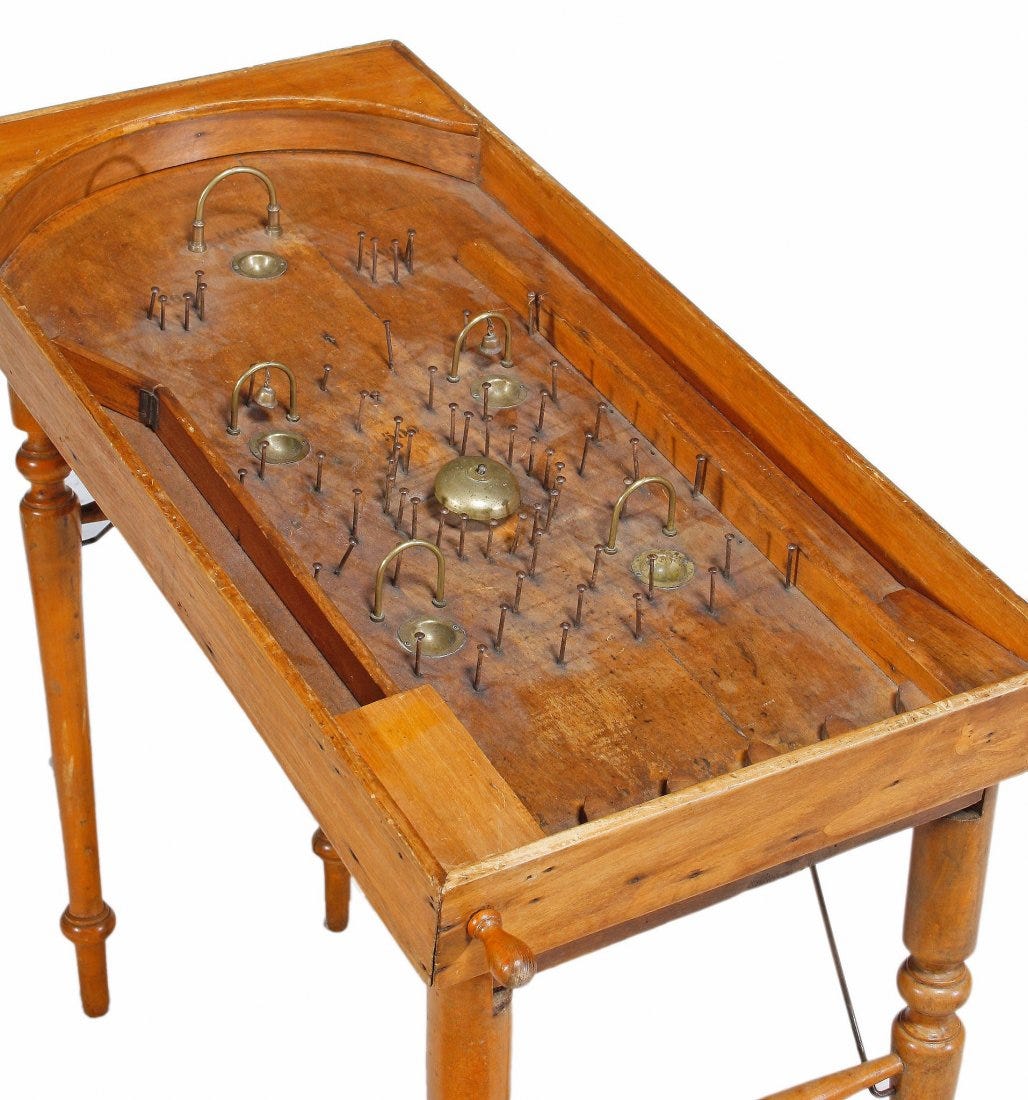 so I bought a pinball machine: bagatelle notes: pin bagatelles / French ...