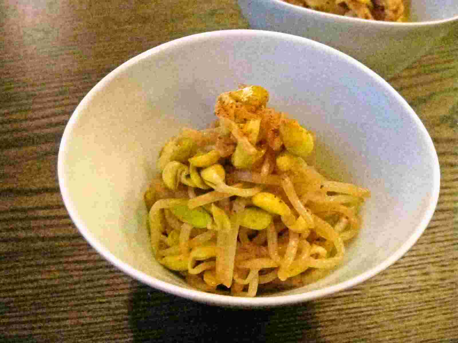 Recipes for Tom: Moyashi to age no sattoni / bean sprouts with thin ...