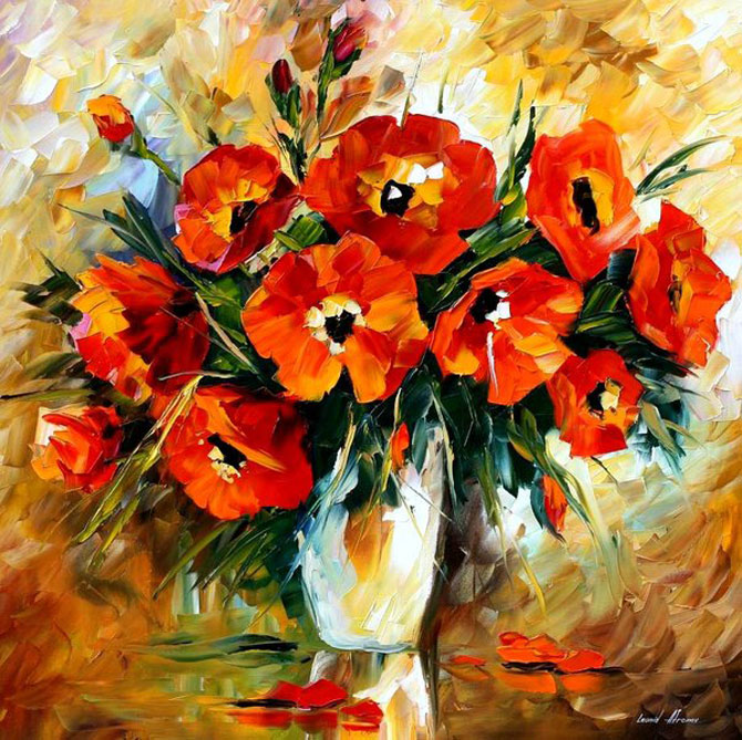 Frames And Colors: Amazing Flower Paintings By Leonid Afremov