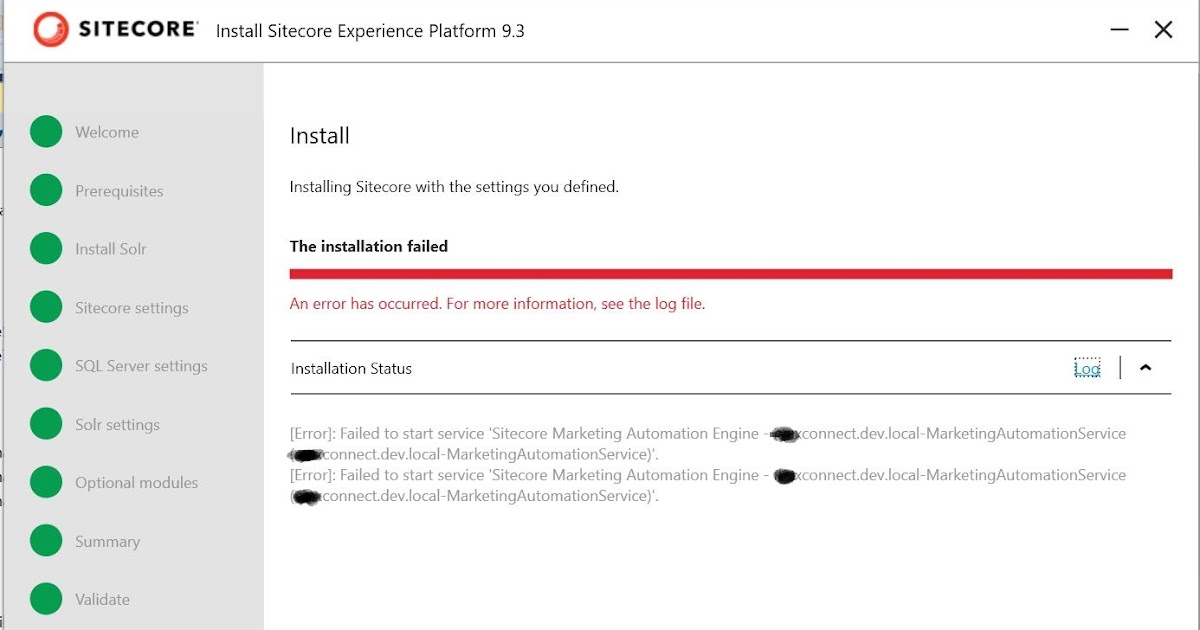 Sitecore Installation Error: Failed to Start Service 'Sitecore ...