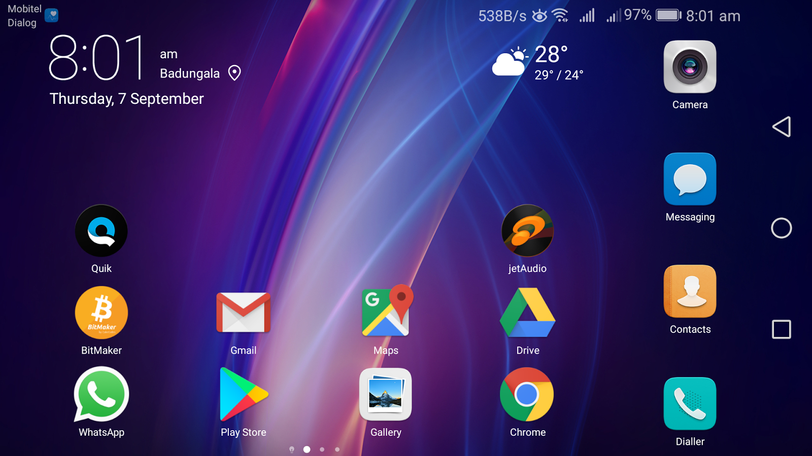 Home Screen Rotation Android Mobile - Huawei Gr5 2017 ------ හුවාවිවල ...