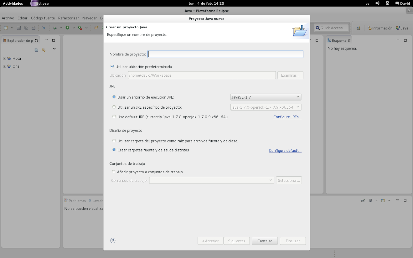 Tiburón de alambre: Java-Gnome en Fedora 18