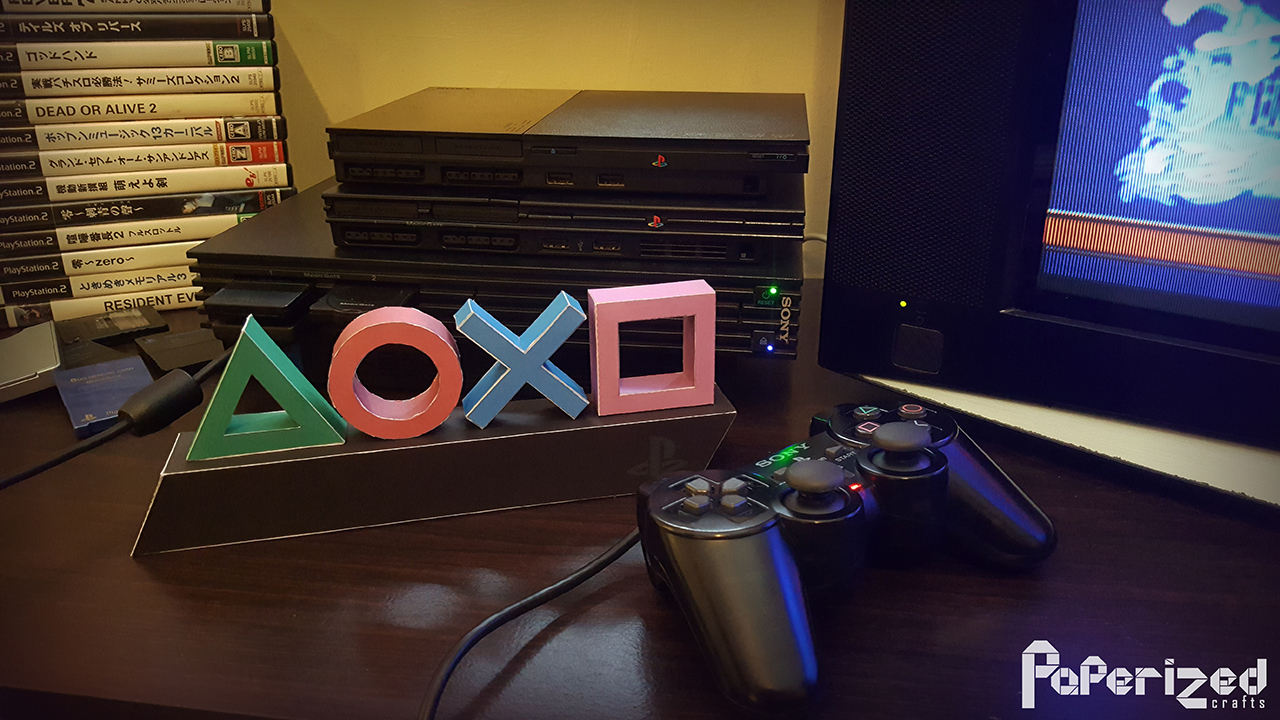PlayStation Icons Papercraft | Paperized Crafts