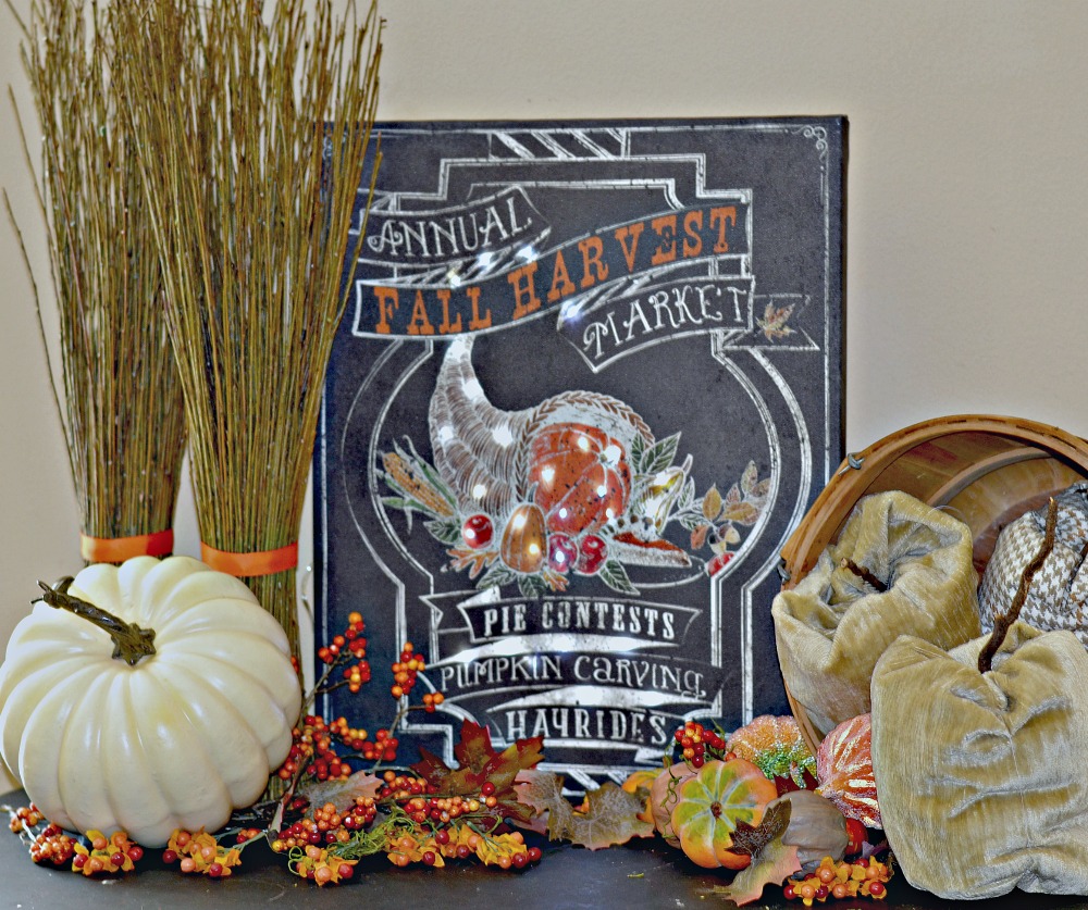 DIY Lighted Fall Canvas