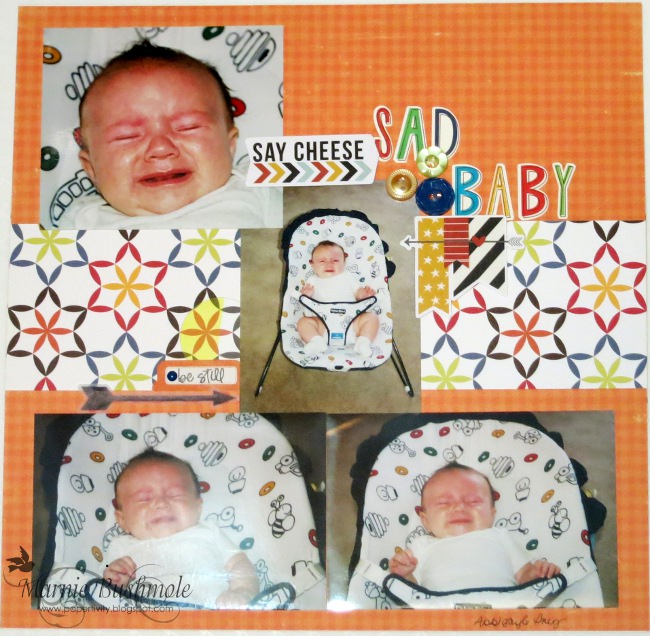 Papertivity: Scrapbook Layout - Sad Baby