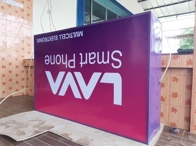 Neon box bahan visual vinyl backlite printing - palembang