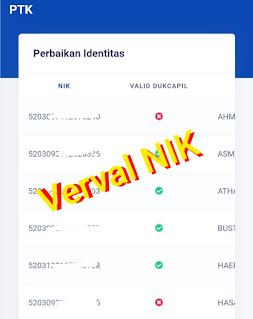 Verval NIK, Pastikan Data GTK Valid