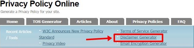 Cara Mudah Membuat Disclaimer Untuk Blog Dengan Disclaimer Generator ...