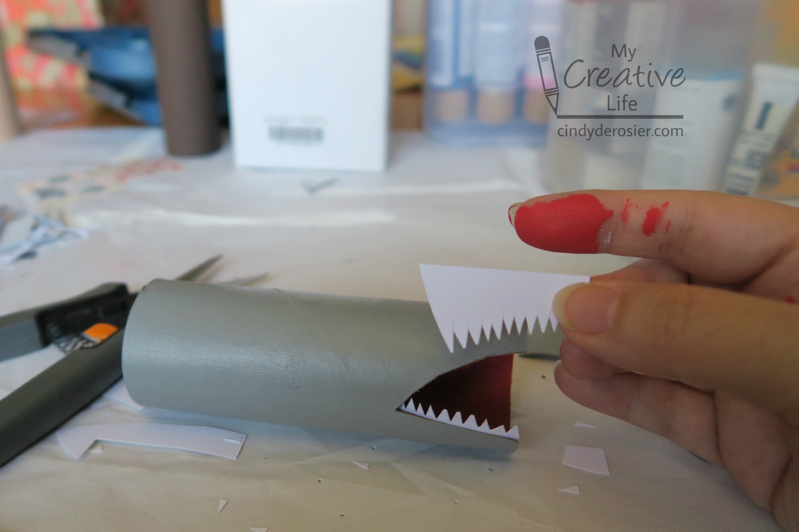 Cindy deRosier: My Creative Life: Cardboard Tube Shark