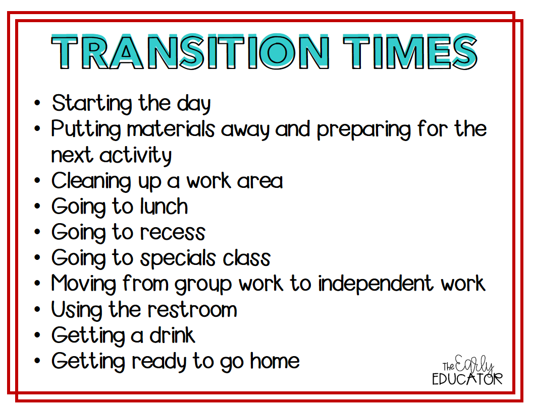 Schedules, Routines, and Transitions | The Early Educator