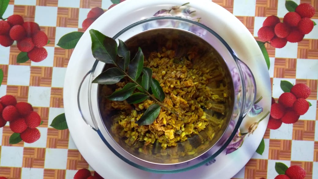 ARTS, CRAFTS, COOKING: BANANA FLOWER WITH MOONG DAL CURRY RECIPE (ARATI ...