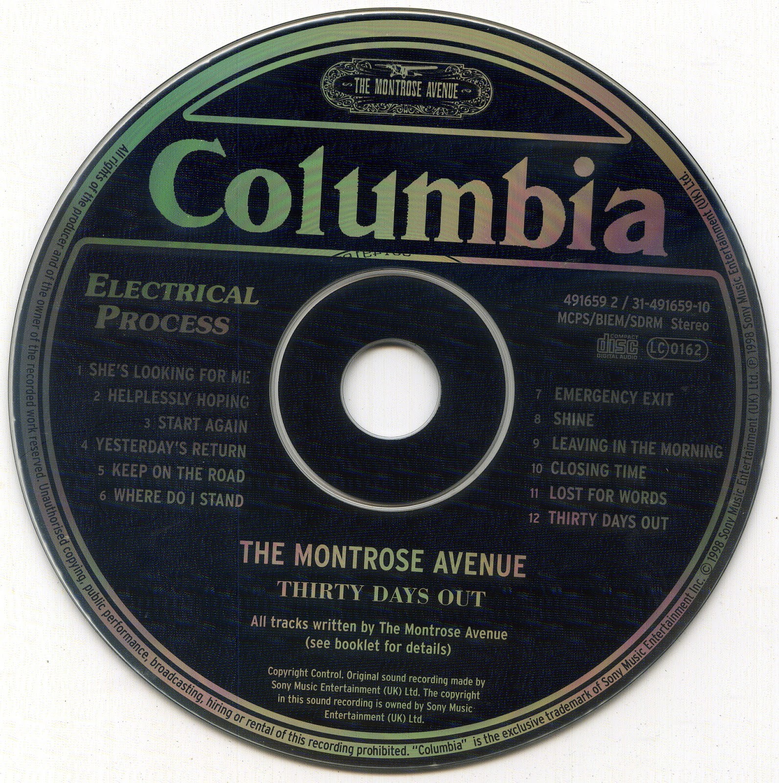 Pop On The Run: Rock, Pop Rock: The Montrose Avenue - Thirty Days Out ...