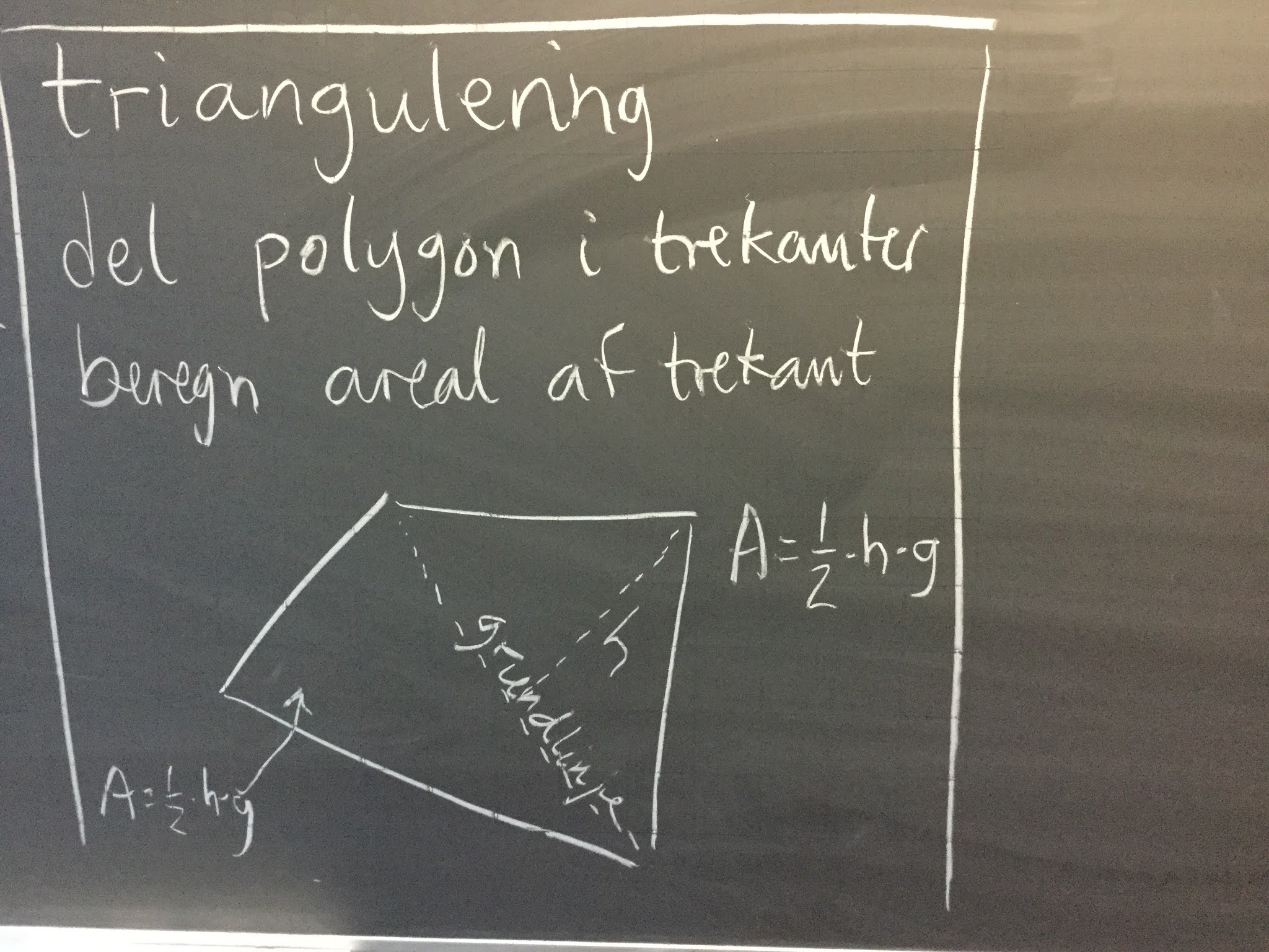 8c fysik-kemi, biologi og geografi: Matematik Triangulering af polygoner