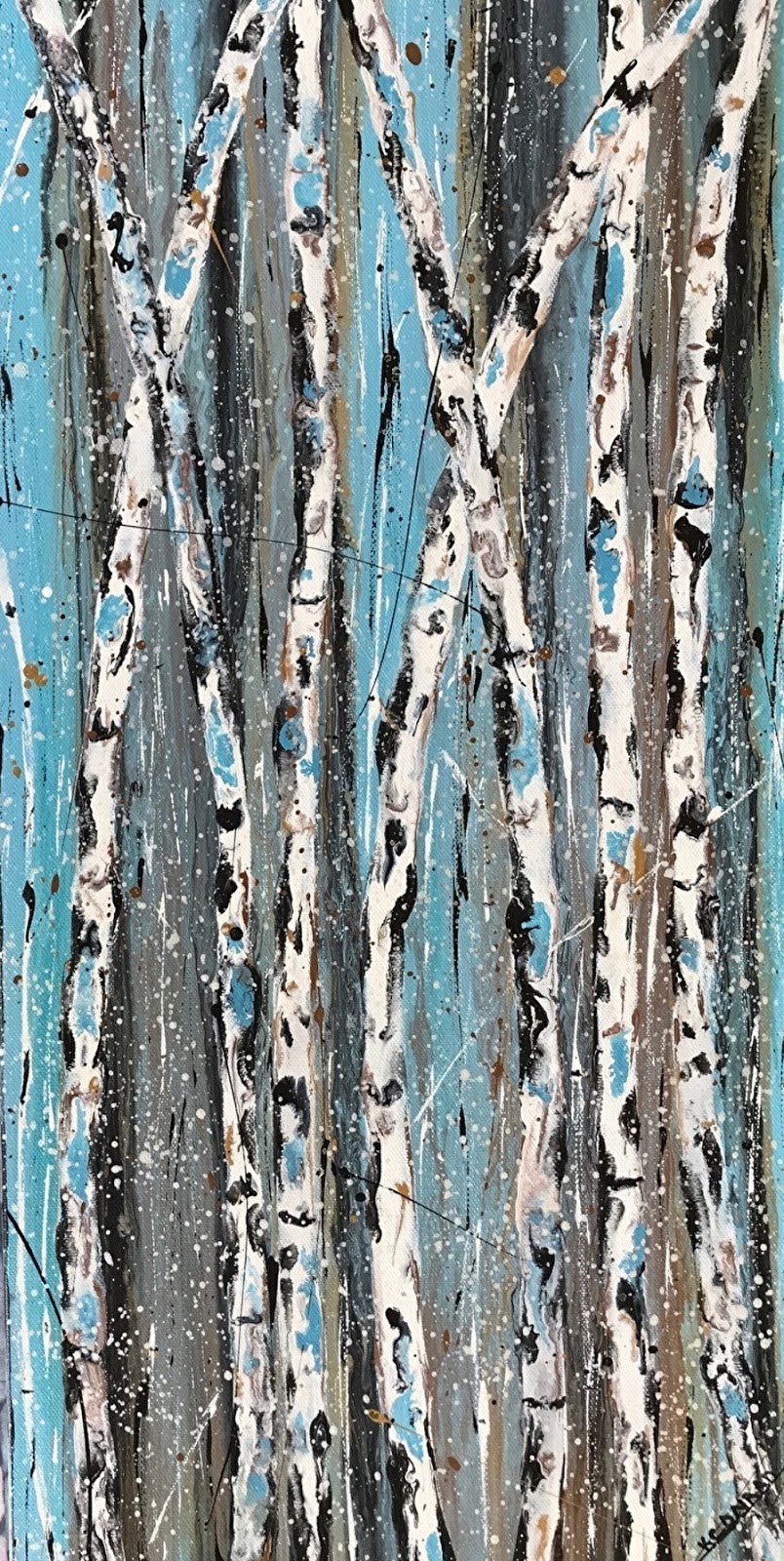 Kimberly Conrad Daily Paintings: Aspen Tree Painting,Abstract Landscape ...